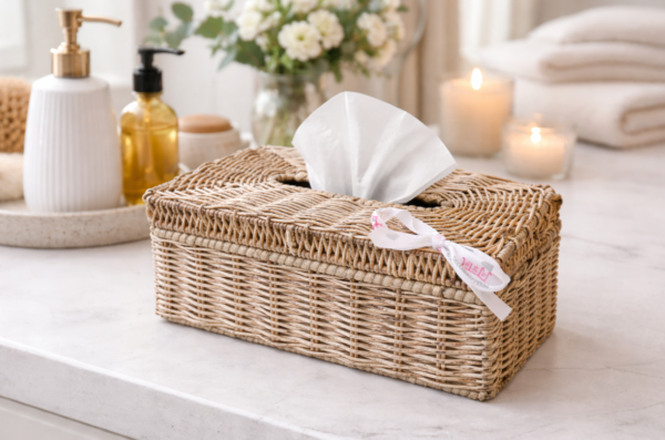 Rieten Tissue Box - Decoshoppen